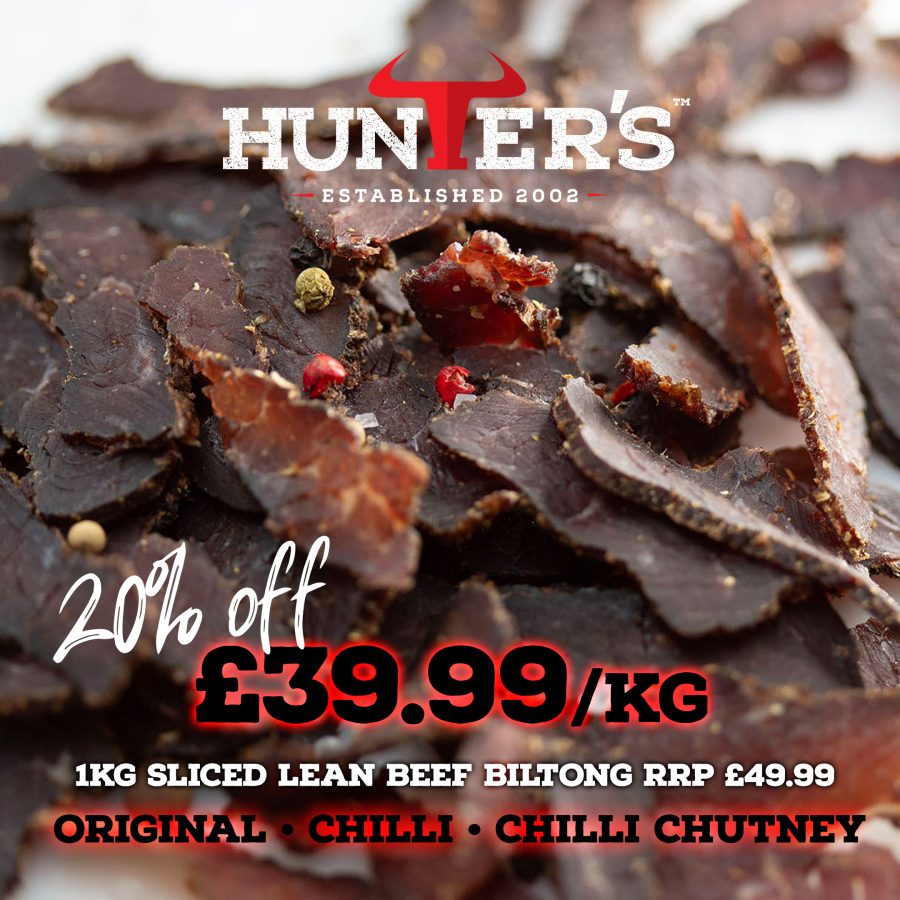 Sliced Lean Beef Biltong 1kg Special - Hunters Biltong